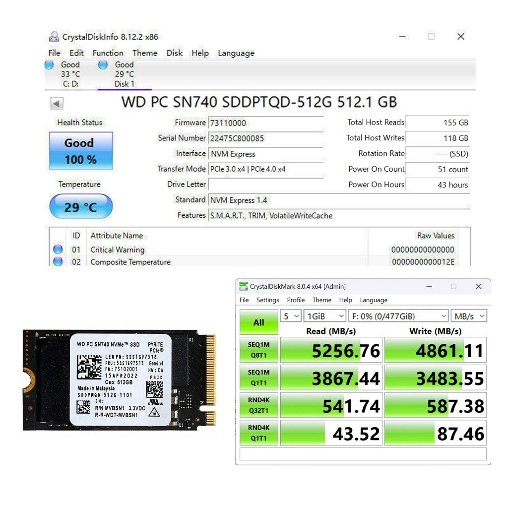 Jual WD Black PC SN740 512GB SSD NVME PCIe 4.0 x4 M.2 2242 | Shopee ...