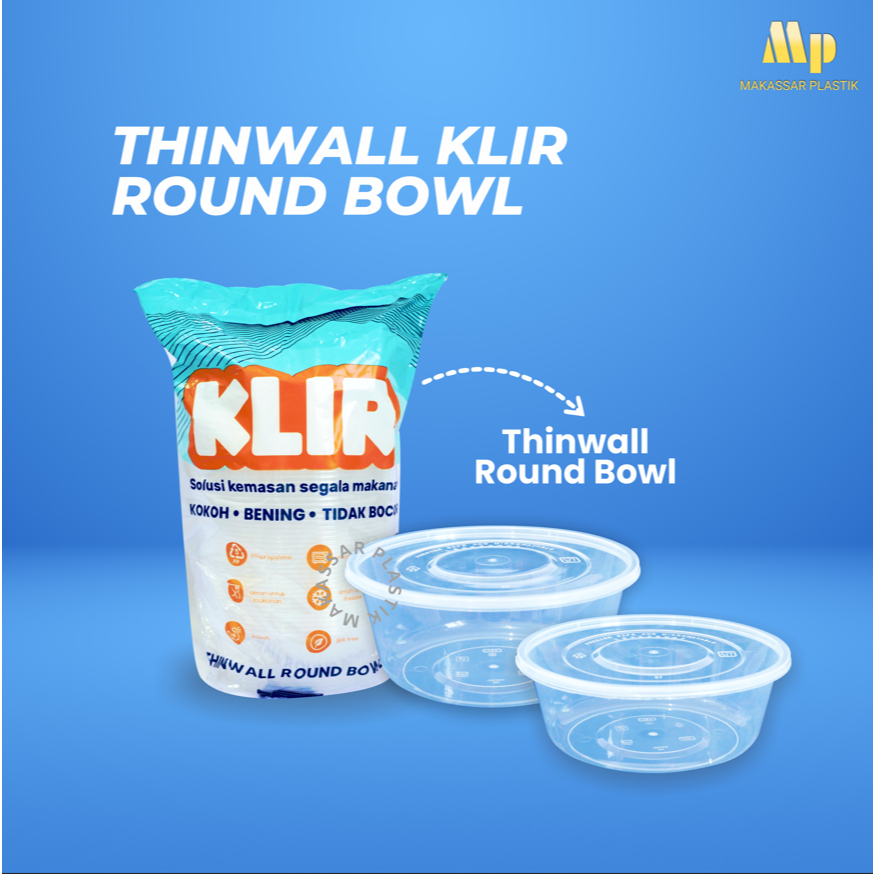 Jual TWINWALL ROUND KLIR / KOTAK MAKANAN / WADAH MAKANAN PLASTIK @25 ...