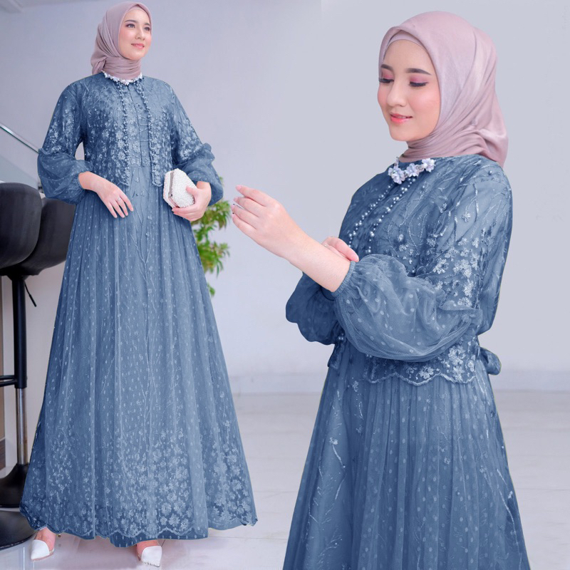 Jual MAXI RAFIKA ( M L XL XXL 3XL)GAMIS PESTA BRUKAT/GAMIS KONDANGAN MEWAH GAMIS BRUKAT WANITA ...