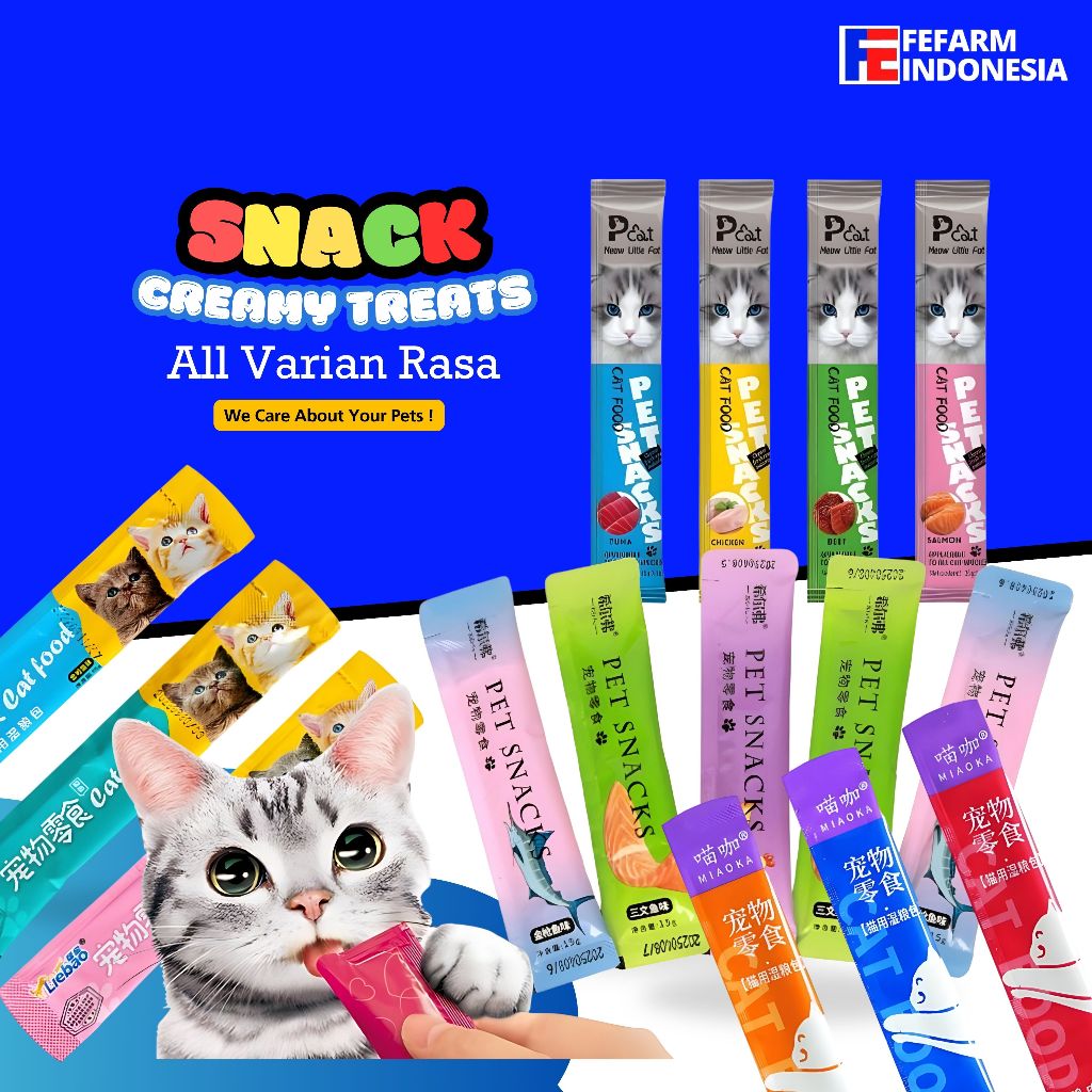 Jual PAKET 1KG SNACK KUCING (50Pcs) FEFARM | Shopee Indonesia