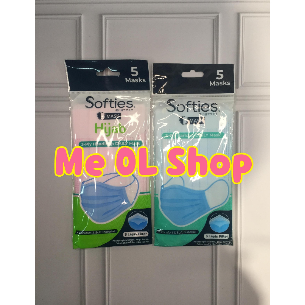 Jual SOFTIES DAILY MASK 3PLY SACHET ISI 5 PCS | Shopee Indonesia