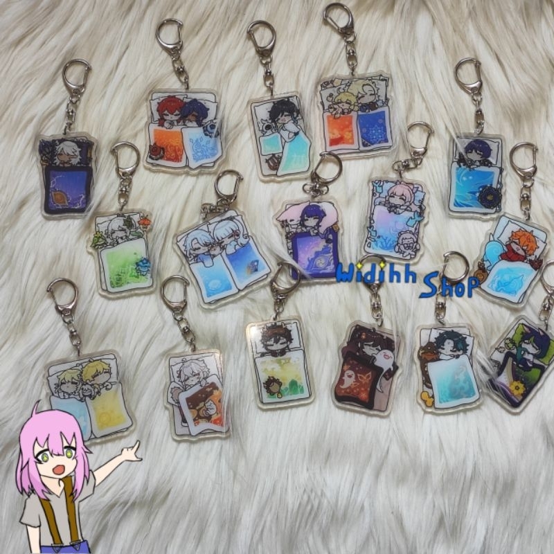 Jual Gantungan Kunci Karakter Genshin Impact Tidur Lucu Imut Tidur ...