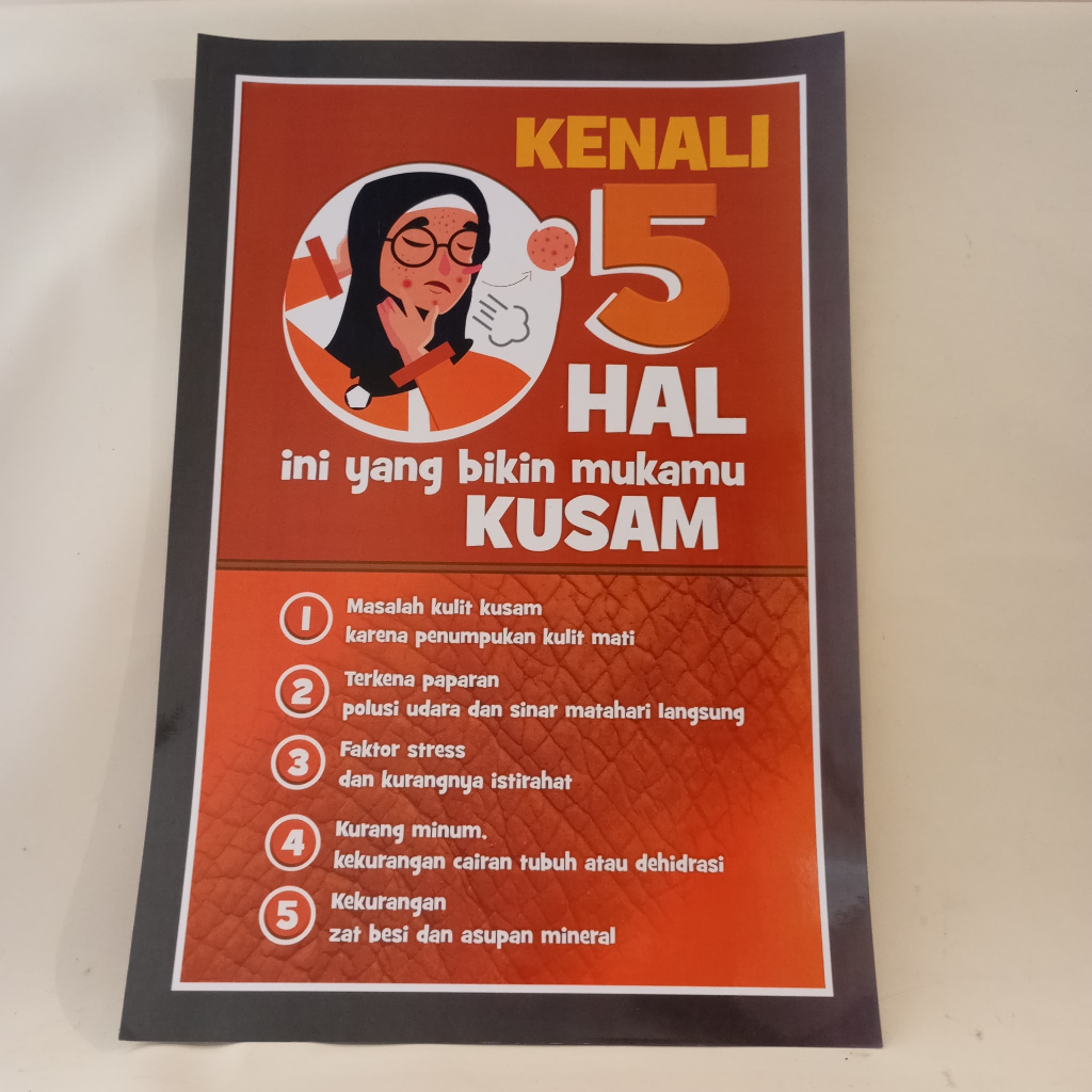 Jual Poster Kenali 5 Hal yang Bikin Muka Kusam | Poster Kesehatan ...