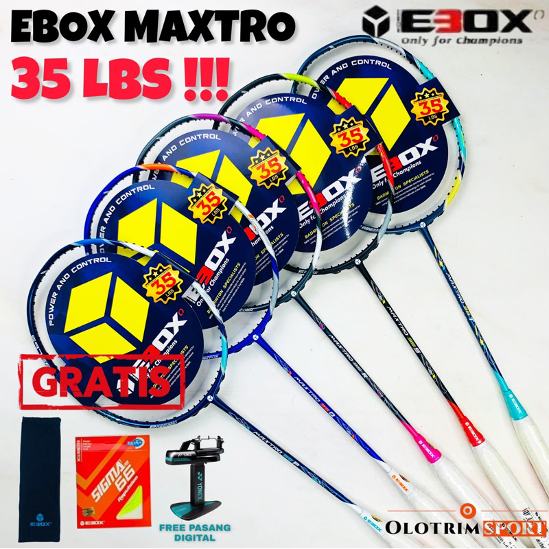 Jual Raket Badminton EBOX MAXTRO 35LBS 35 LBS Original | Shopee Indonesia