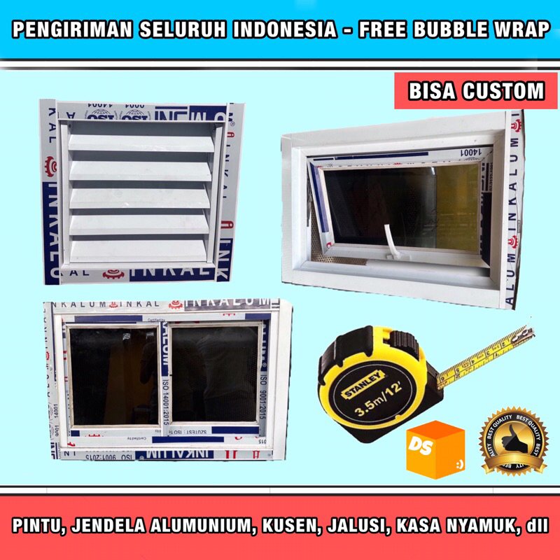 Jual JENDELA BOVENLI ALUMUNIUM 45 x 75cm (ALUMUNIUM WINDOW ...