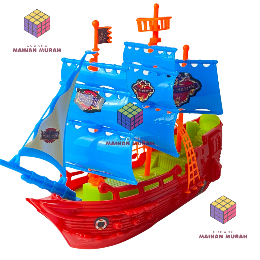 Jual MAINAN ANAK MURAH - MINIATUR KAPAL LAUT LAYAR DENGAN RODA ...