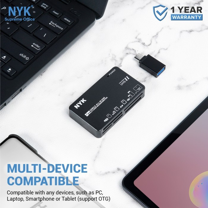 Jual Card Reader NYK 6 SLOT / Card Reader 6 SLOT NYK V.3.0 plus otg ...