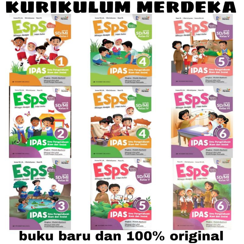 Jual BUKU ORIGINAL ESPS IPAS KELAS 1 2 3 4 5 6 SD/MI KURIKULUM MERDEKA ERLANGGA | Shopee Indonesia