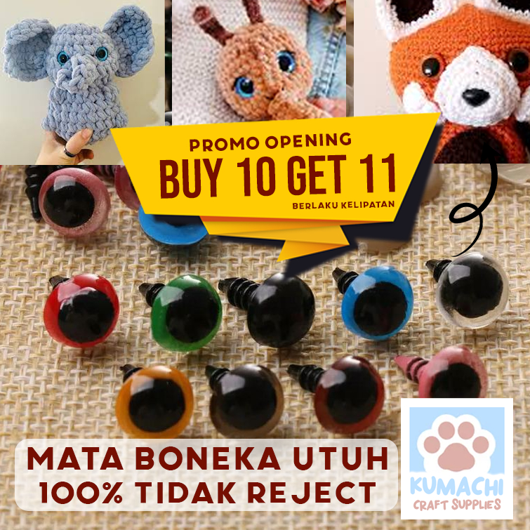 Jual Mata Warna Boneka Safety Doll Eyes Amigurumi Crochet Rajut Craft ...