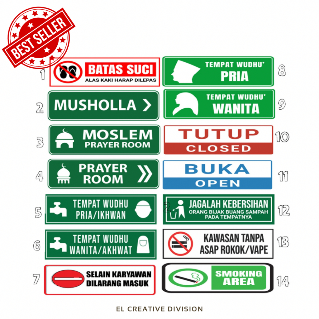 Jual sticker sign stiker tanda sticker pemberitahuan sign gage | Shopee ...