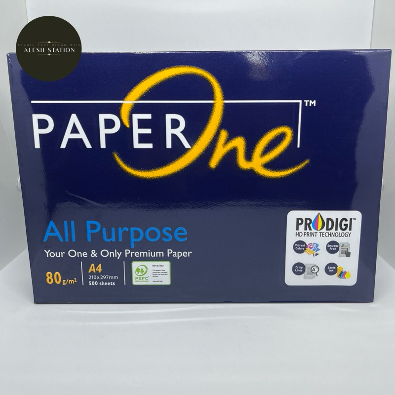 Jual PaperOne Kertas A4 80gr All Purpose 1 Rim (500 lembar) Kertas HVS A4 Kertas Fotocopy ...