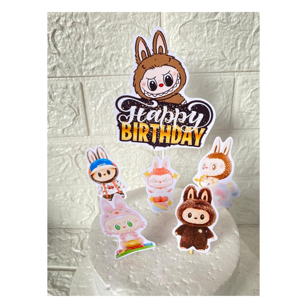 Jual Topper Labubu / Topper Ulangtahun Labubu / Topper Happy Birthday ...