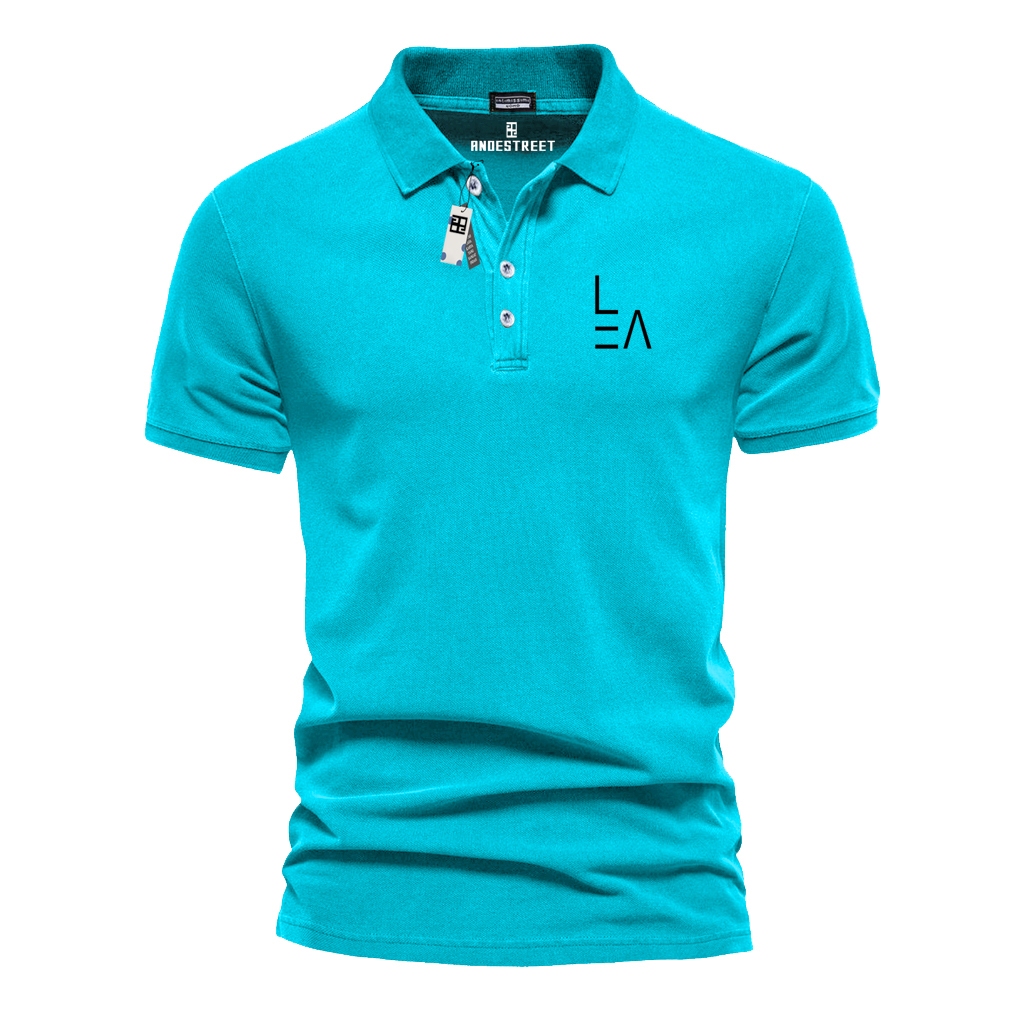 Jual COD T-shrit POLO kerah Lea Garis Font Hitam Kaos Kerah Dewasa Shirt / Kaos Wangki Pria Polo ...