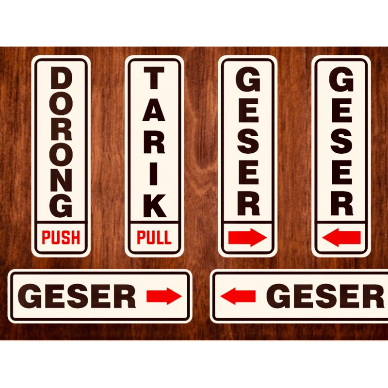 Jual sticker kaca stiker pintu kaca tarik-dorong dan geser dorr sign ...