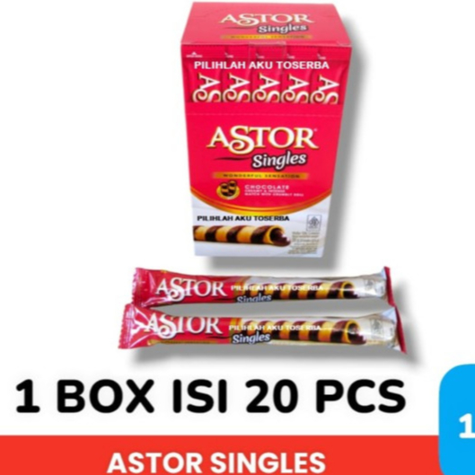 Jual TERLARIS ASTOR SINGLE WAFER ROLL ISI 20 STIK COKLAT CEMILAN ENAK ...