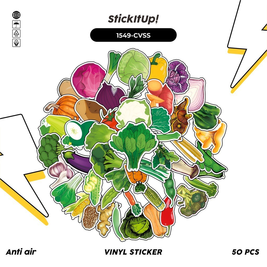 Jual COD 100 Pcs Stiker Pack Sayuran / Vegetable Lucu Aesthetic Vynil ...