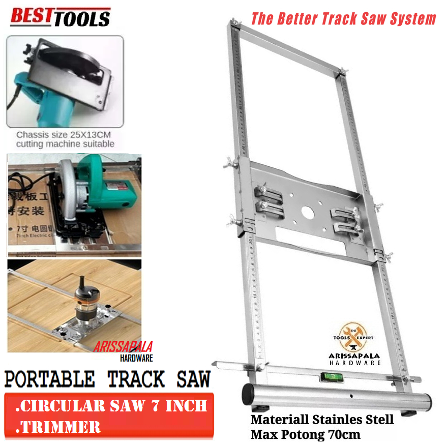 Jual BESTTOOLS TRACKSAW TRACK CIRCULAR SAW TRIMMER JIG DUDUKAN MESIN ...