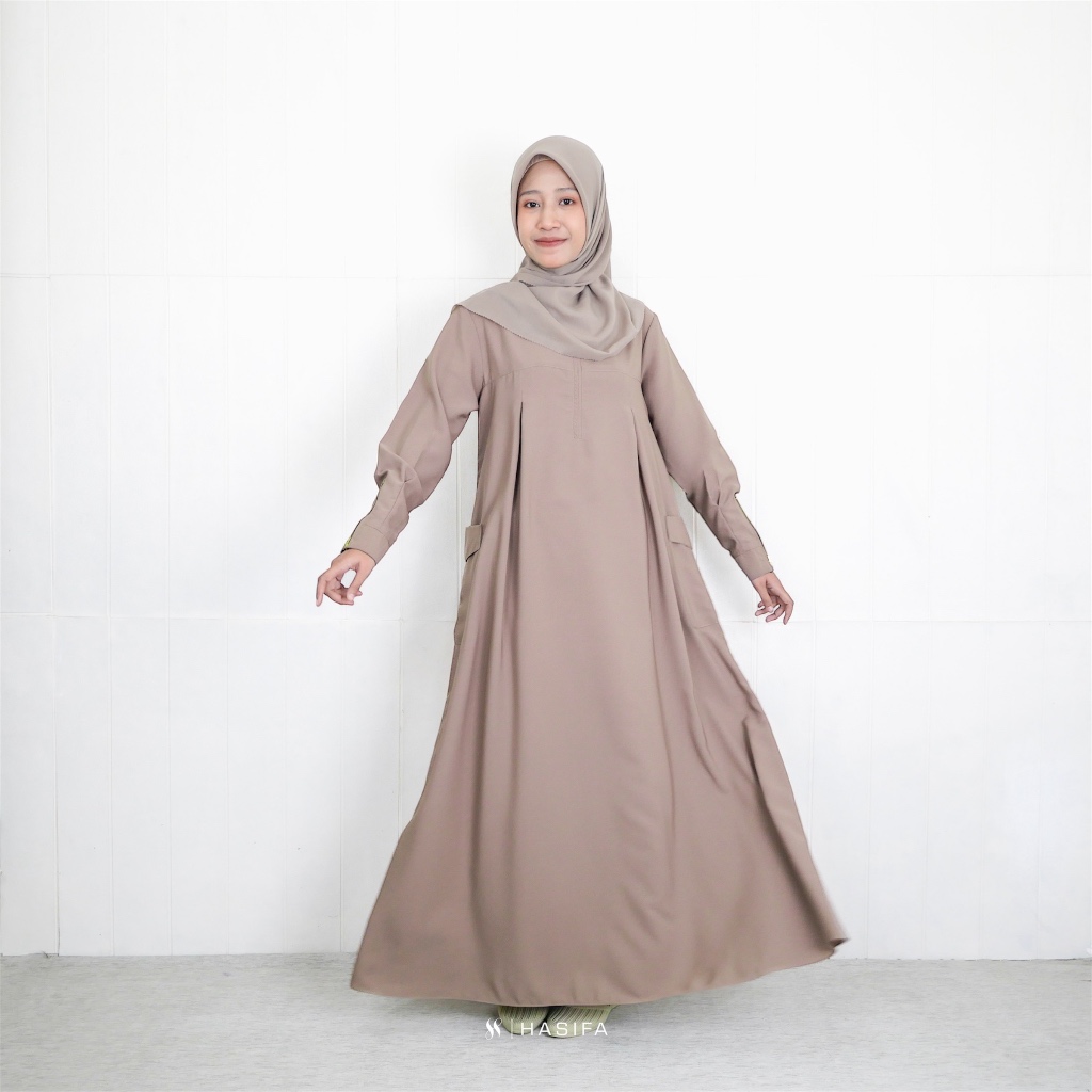 Jual Hasifa Seira Dress | Gamis Simple Polos | Shopee Indonesia