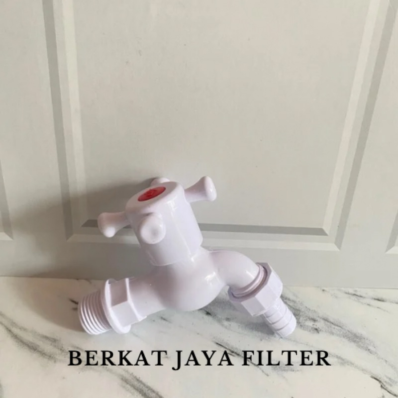 Jual KRAN TEMBOK PVC PLASTIK UKURAN 1/2 INCH MODEL BALING / KRAN TAMAN ...
