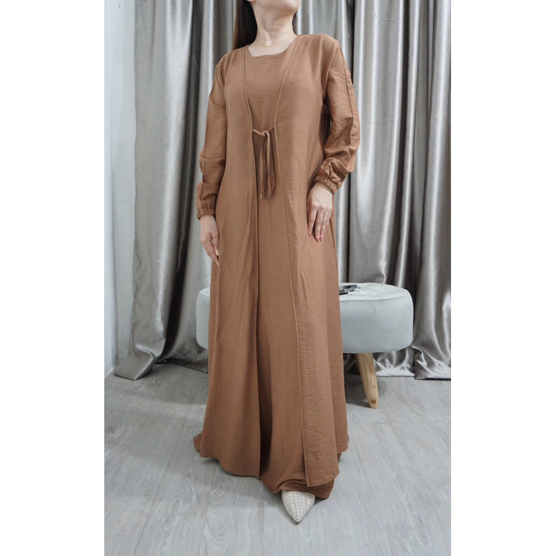 Jual Maxi Gamis | Baju Gamis Wanita Terbaru Muslim Bahan Linen Polos ...