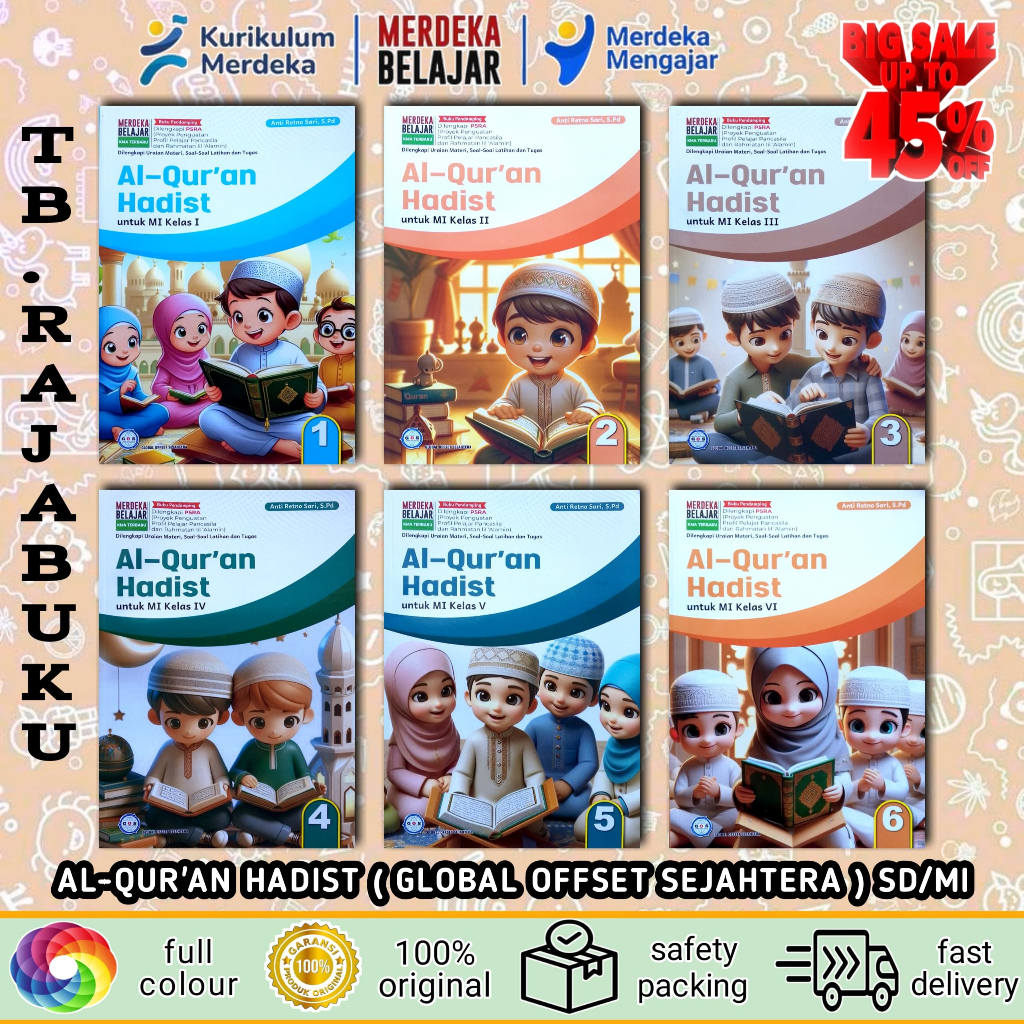 Jual Buku Siswa Pendamping AL - QUR'AN HADIST, KMA 450 Kelas 1,2,3,4,5,6 SD Kurikulum Merdeka ...