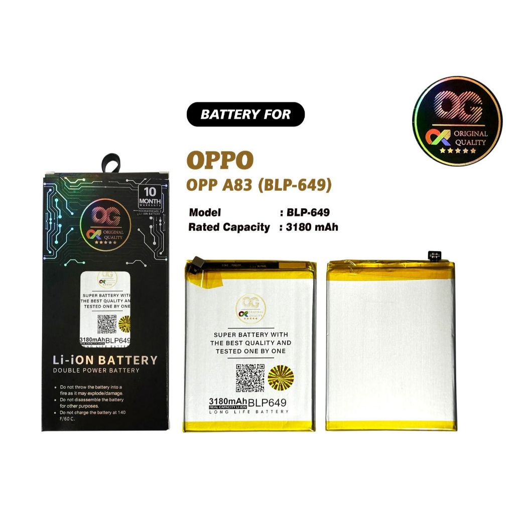 Jual BATERAI / BATTERY / BATRE OPPO A83 (BLP-649) OG SUPER | Shopee ...