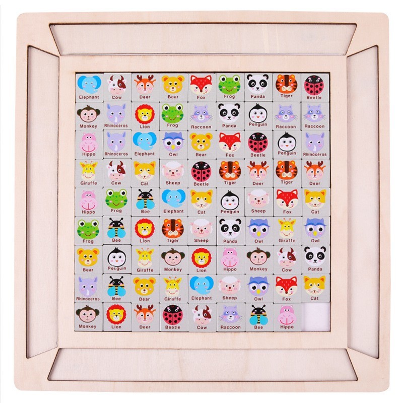 Jual Mainan Edukasi Puzzle Kayu Board Game 3 in 1 Puzzle Geser ...