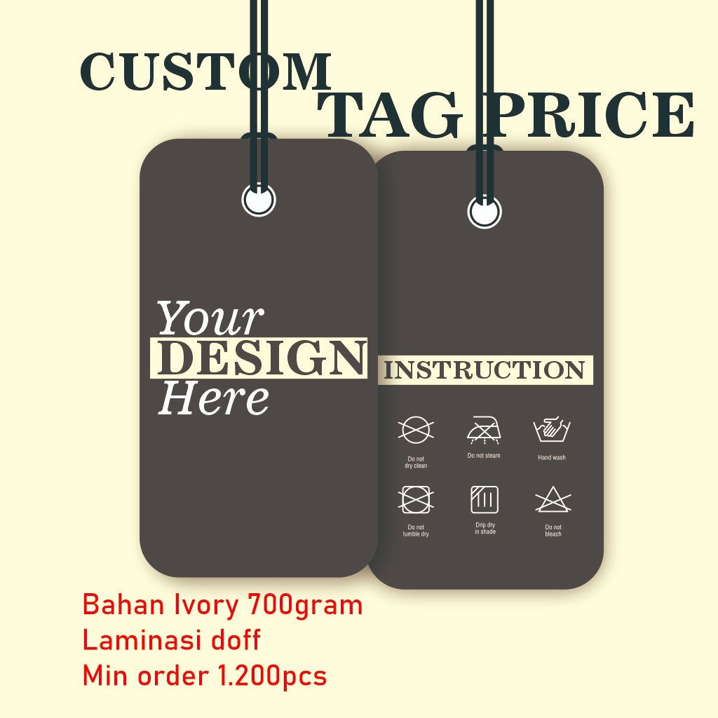 Jual Label harga baju | label harga | tag baju | label nama | hang tag ...