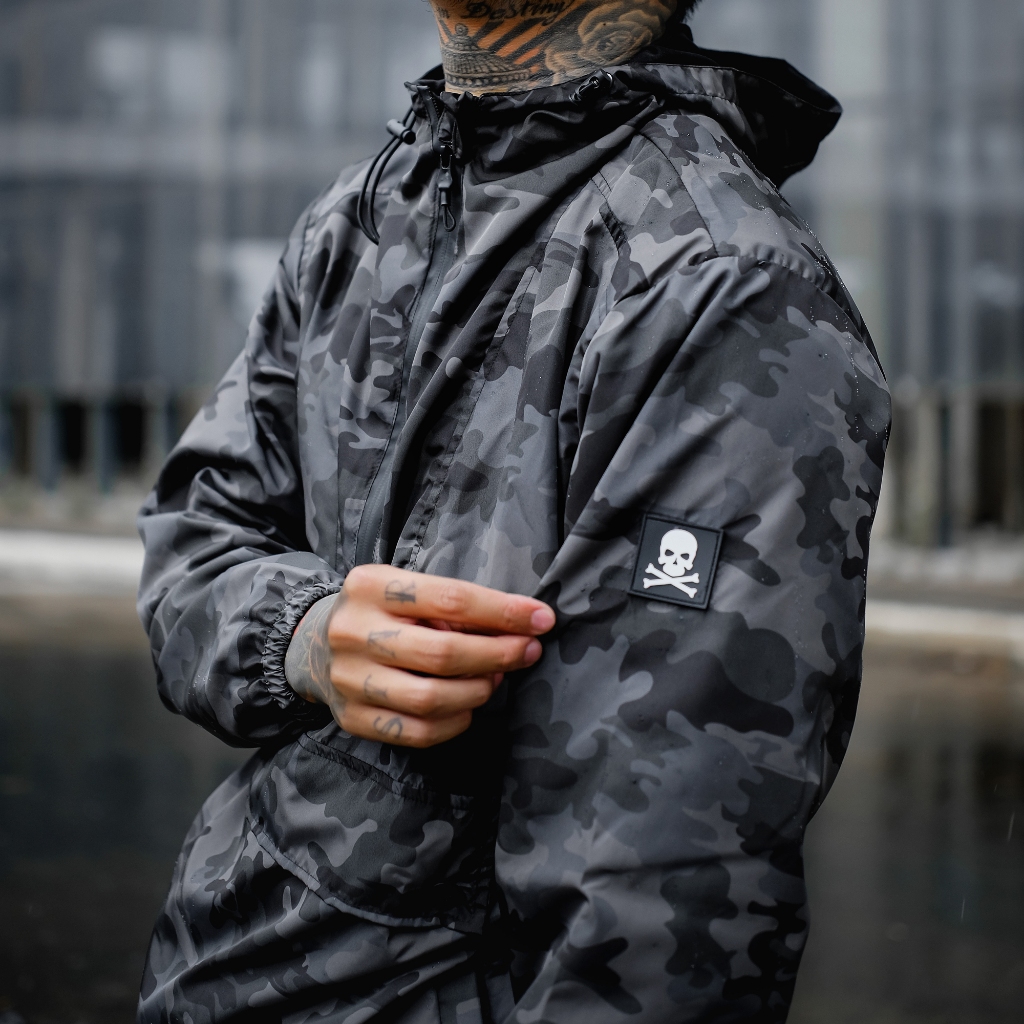 Jual Salvio Hexia Cagoule Jacket Camo Skull Dark Grey | Shopee Indonesia
