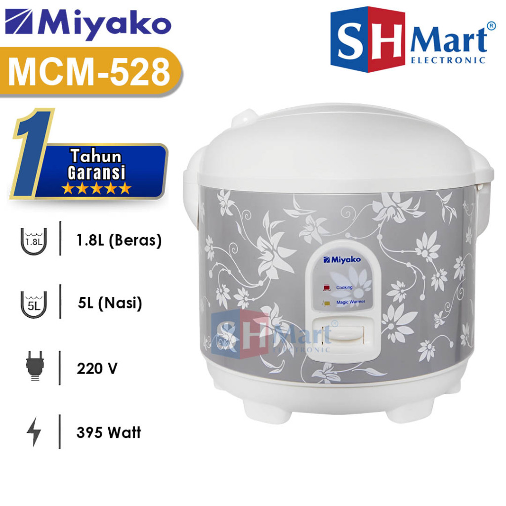 Jual RICE COOKER MIYAKO KAPASITAS 1,8 LITER MCM 528 / MCM528 / MCM-528 ...