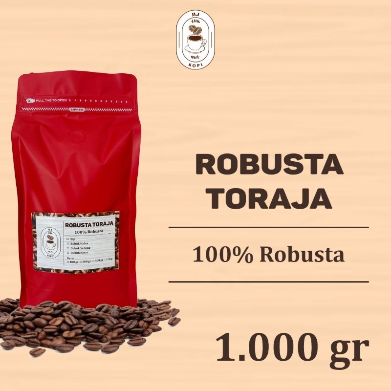 Jual Kopi Robusta Toraja Robusta Coffee Roast Beans 1000gr Biji Bubuk ...