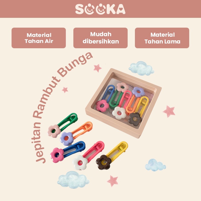Jual SOOKA Penjepit Rambut Motif Bunga Model Klip dengan Hiasan Bunga ...