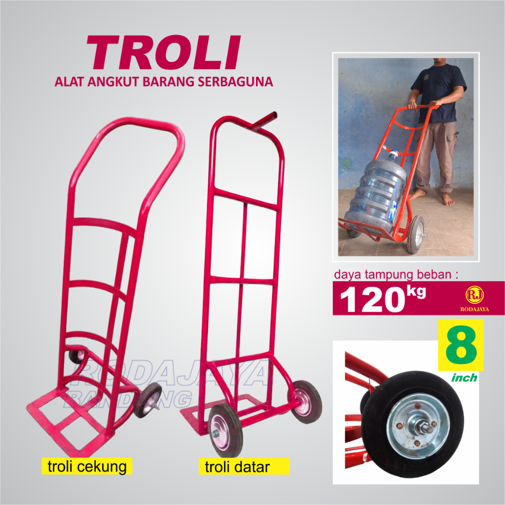 Jual Trolley Multifungsi serbaguna / roda 8 inch - daya tampung beban ...