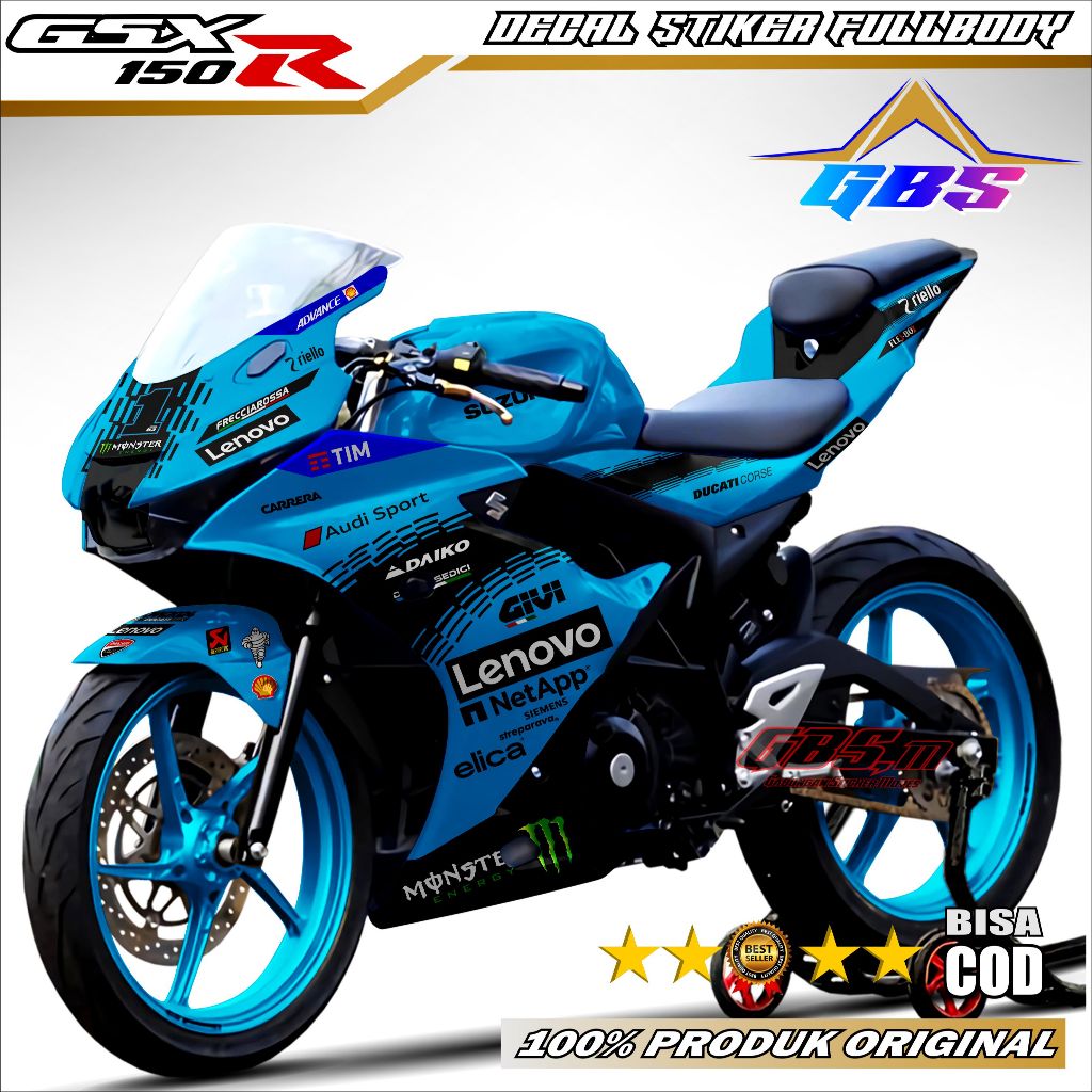 Jual (Terbaru) Decal GSX R150 Motif Stiker Recing Fullbody 2024 Decal ...
