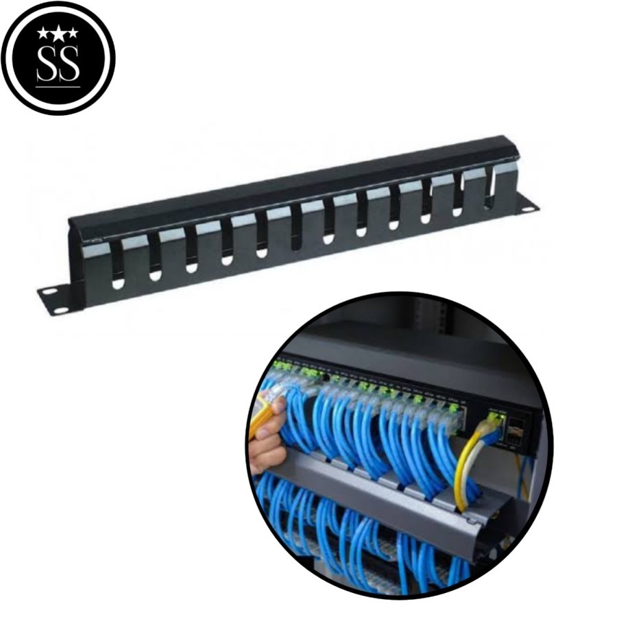 Jual Wiring management / wire management 1U Horizontal 19" | Shopee ...
