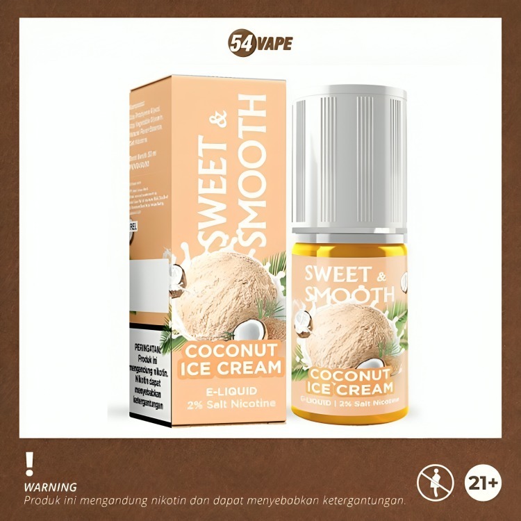 Jual Liquid Sweet & Smooth Coconut Ice Cream Salt 30ml | Shopee Indonesia