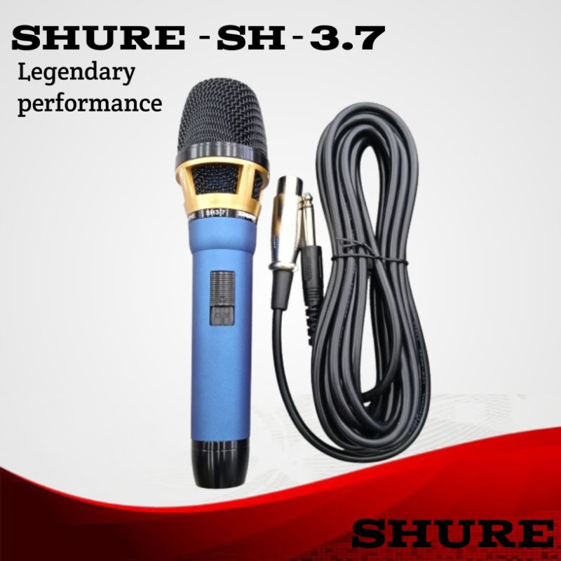Jual SHURE SH-3.7 microfhone Mic shure kabel mic kabel | Shopee Indonesia