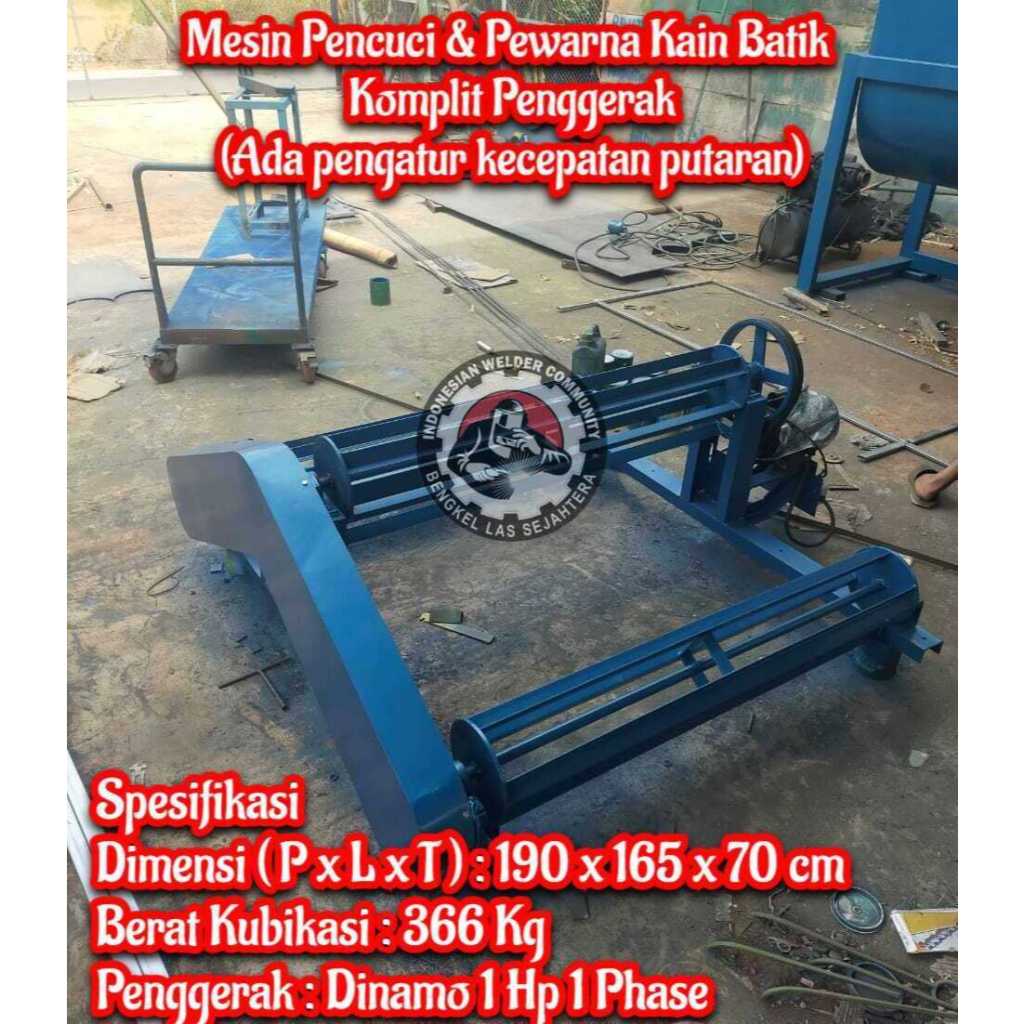 Jual Mesin Pencuci & Pewarna Kain Batik Komplit Penggerak (Ada pengatur ...