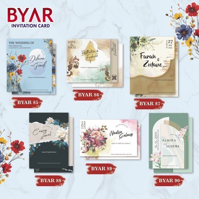 Jual UNDANGAN BYAR 85 - 90 MURAH UNIK CANTIK CETAK KILAT CEPAT ...