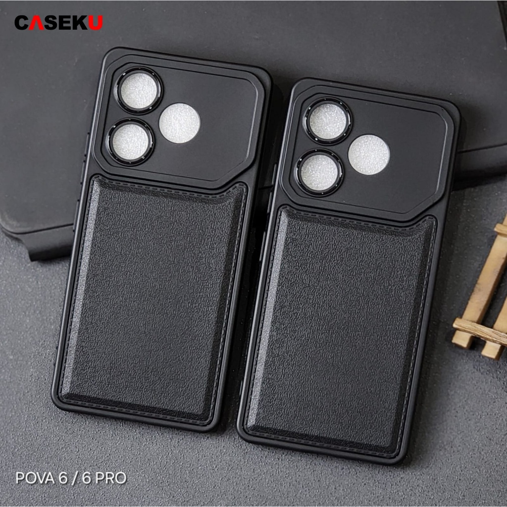 Jual Tecno Pova 6 Tecno Pova 6 Pro Case Leather Pro Kamera Black Case ...