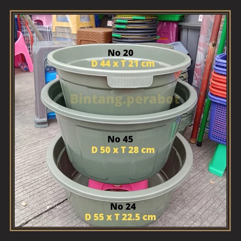Jual GREAT - Bak Air Plastik No 20 24 45 / Baskom Air Plastik / Bak ...