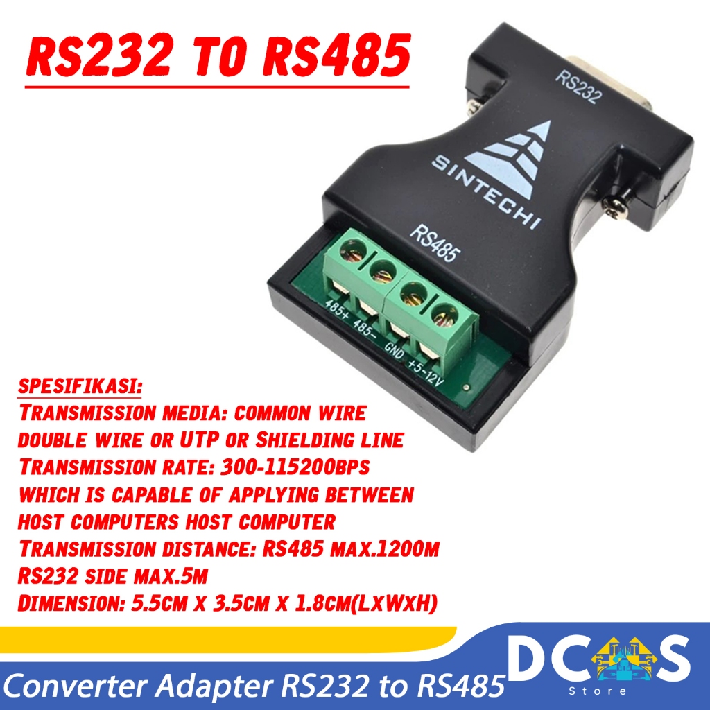 Jual RS232 to RS485 / RS 232 to RS 485 Interface Serial Adapter ...