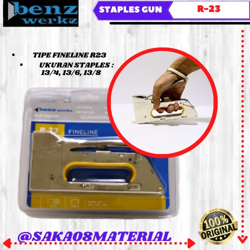 Jual PROMO STAPLER GUN R23 STAPLES TEMBAK BENZ ORIGINAL TERBARU ...