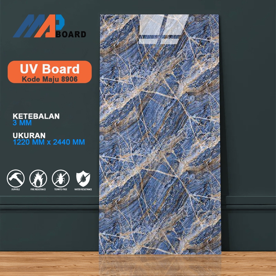 Jual LEMBARAN PVC MARMER / UV BOARD 3MM 122 X 244 CM / MAP UB 8906 ...