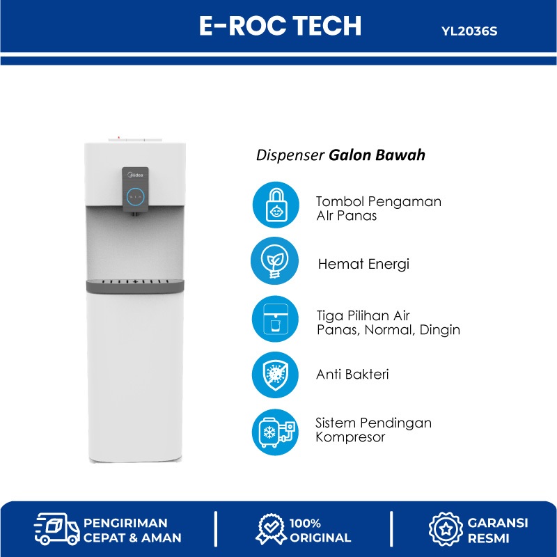 Jual Midea Water Dispenser - YL2036S - Food Grade Material and Unique ...