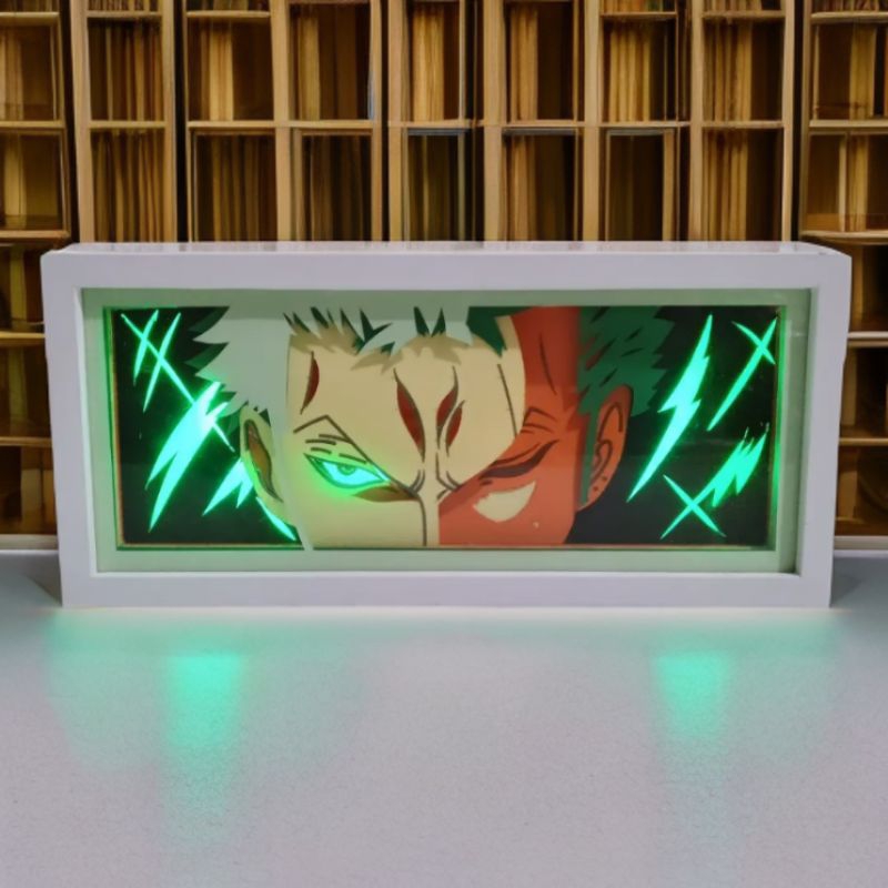 Jual Anime Lightbox 3D Lampu LED One Piece - Roronoa Zoro Light Box ...