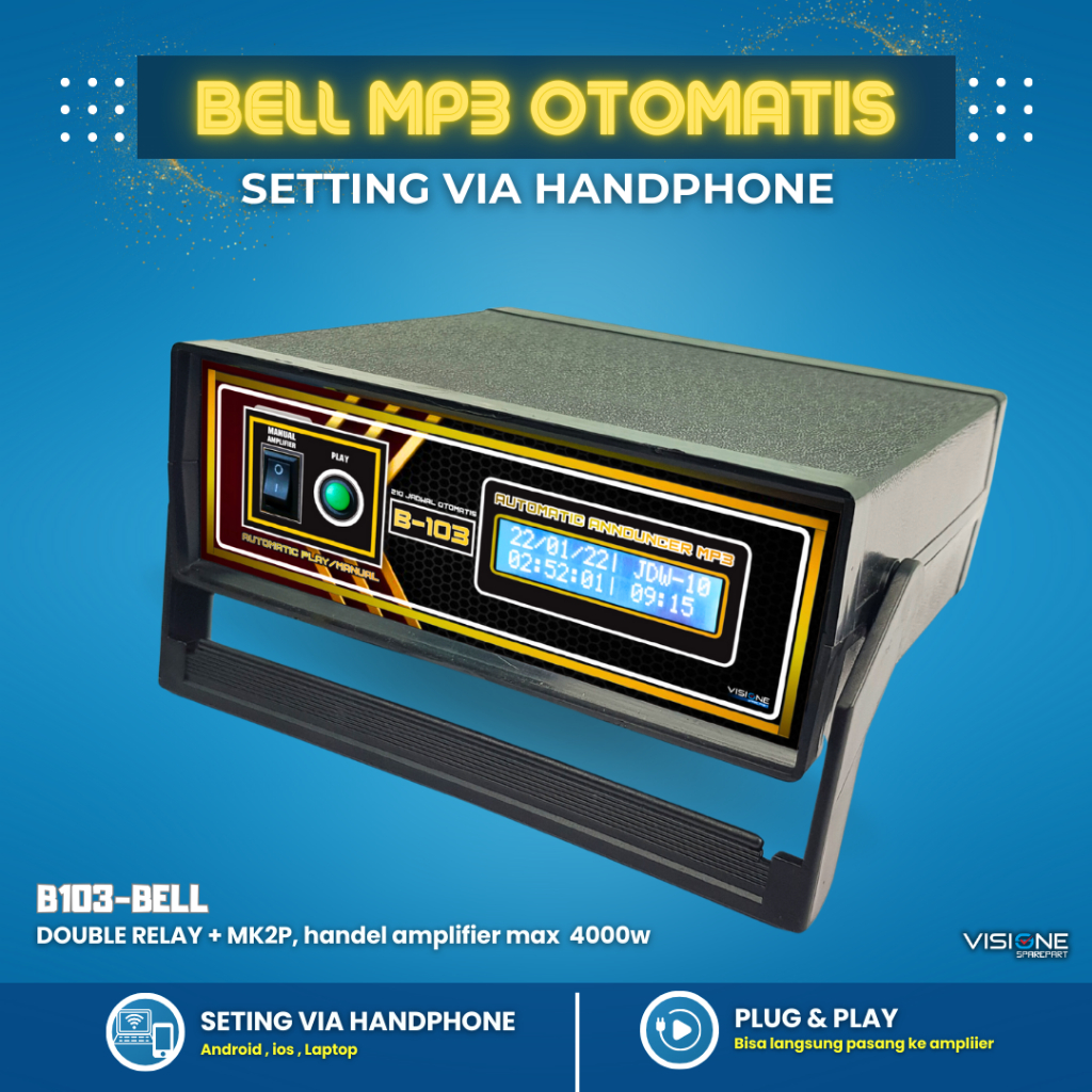 Jual BEL SEKOLAH OTOMATIS BEL PABRIK KANTOR Otomatis Mp3 seting ...