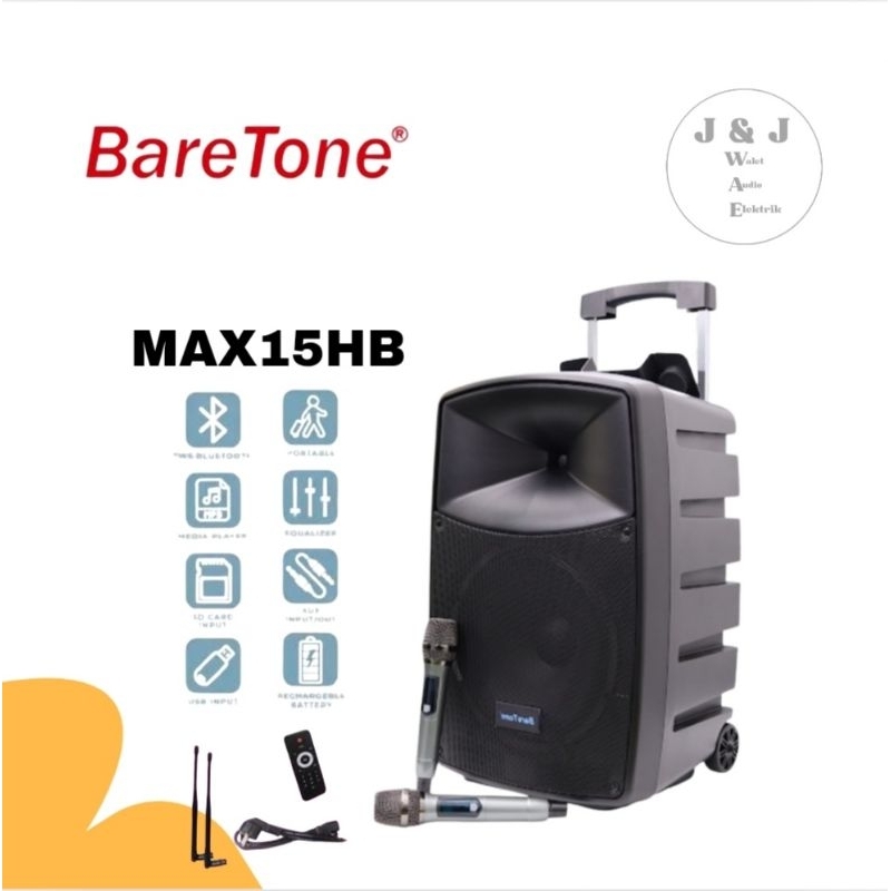 Jual SPEAKER AKTIF 15 INCH BARETONE MAX15HB SPEAKER PORTABLE BARETONE ...