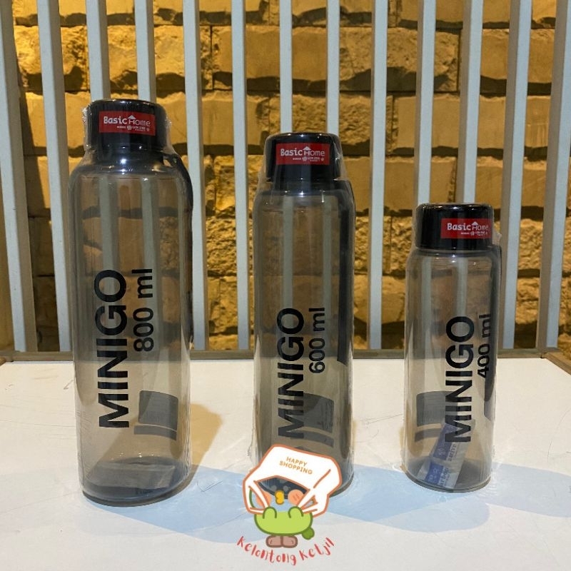 Jual BOTOL MINUM MINIGO 5 WARNA BASIC HOME BPA FREE BOTOL OLAHRAGA ...