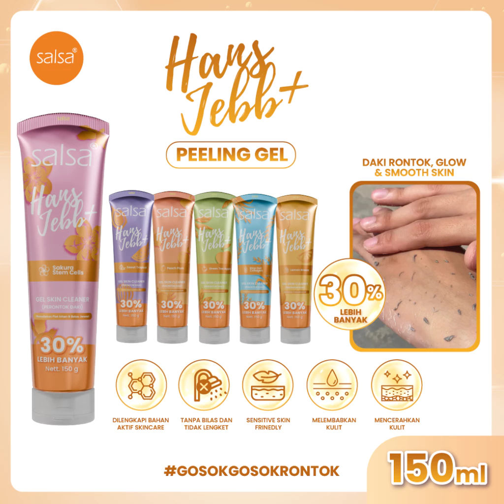 Jual [NEW! Upgrade] SALSA Hans Jebb+ (Plus) Peeling Gel 150 ml - Gel Skin Cleanser Eksfoliasi ...